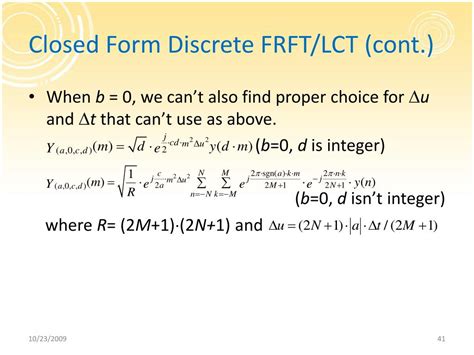 Ppt Introduction Of Fractional Fourier Transform Frft Powerpoint