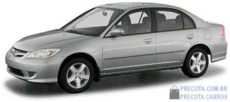 Preço Honda Civic Sedan LX LXL 1 7 115CV AUT 2001 tabela fipe