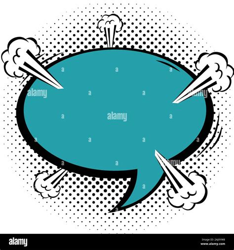 speech bubble blue color pop art style Stock Vector Image & Art - Alamy