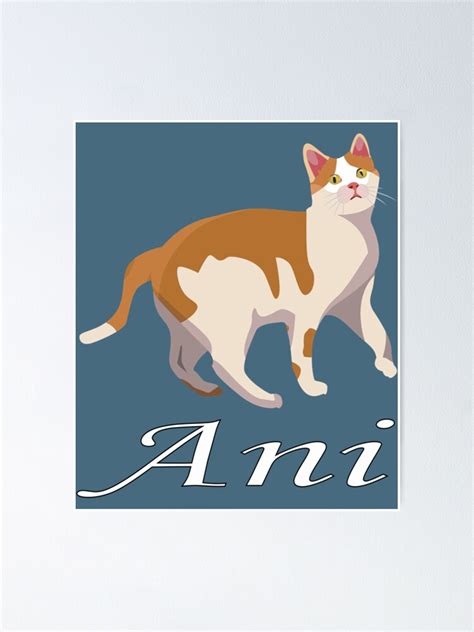 Ani The Cute Cat Poster For Sale By Austynbode Redbubble