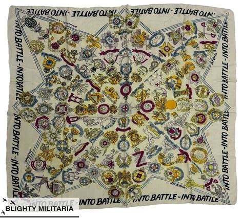 Original Ww2 Propaganda Scarf Into Battle By Jacqmar