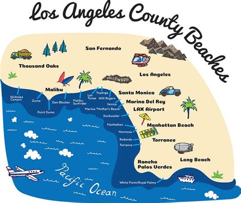 Los Angeles Beaches Map