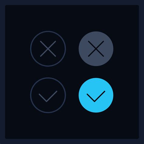 Accept And Decline Ui Elements Kit Control Options Isolated Vector