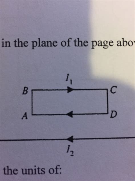Solved A Rectangular Loop ABCD Carrying Current I1 Lies In Chegg