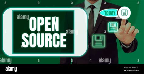 Sign Displaying Open Source Business Overview Denoting Software Which
