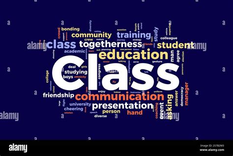 Class Word Cloud Template Class Concept Vector Tagcloud Background