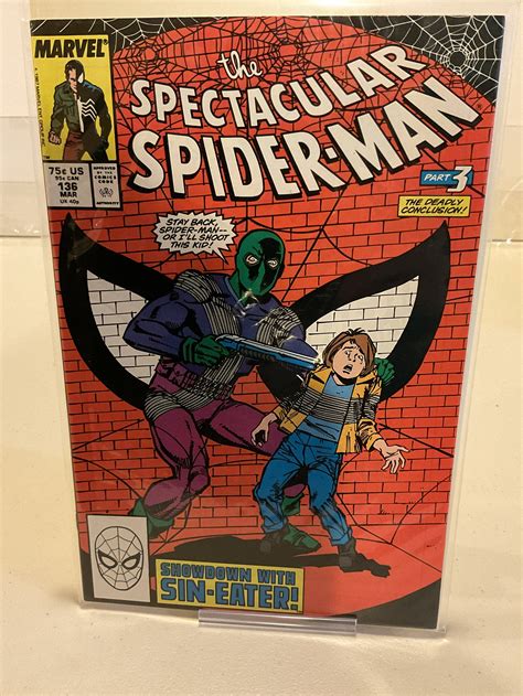 Spectacular Spider Man 136 1988 Vf Sin Eater Comic Books Copper Age Marvel Spider Man