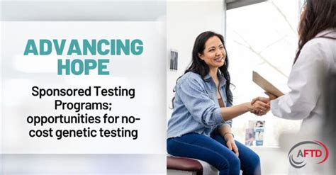 Advancing Hope Sponsored Testing Programs Opportunities For No Cost Genetic Testing Aftd
