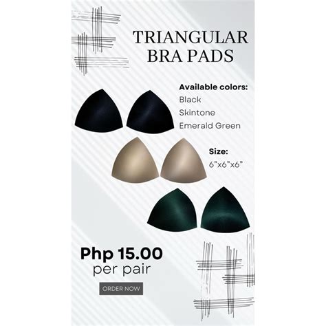 Triangular Bra Pads 1 Pair Shopee Malaysia