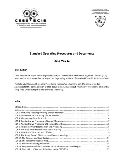 Fillable Online Standard Operating Procedures And Documents Fax Email