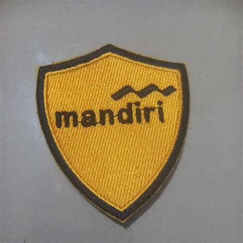 Jual Logo Bordir Bank Mandiri Kualitas Non Timbul Normal Bordiran