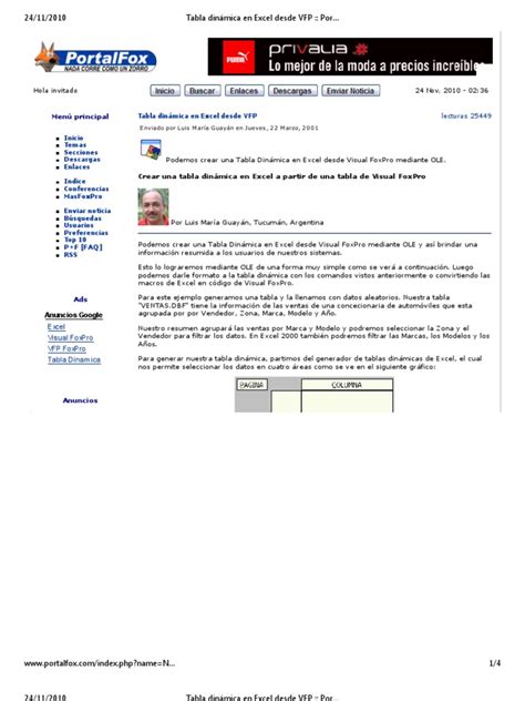 Pdf Portalfox Nada Corre Como Un Zorrotabla Dinámica En Excel