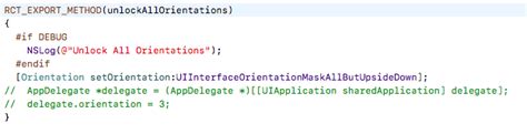 Upside Down Orientation Blocked Issue Yamill React Native