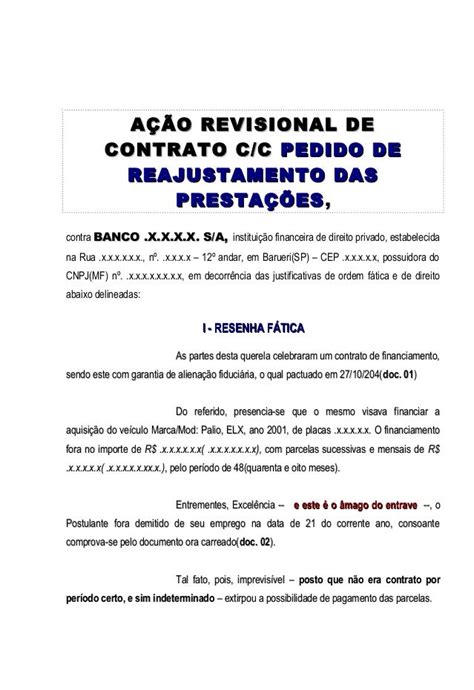 Ação Revisional De Contrato