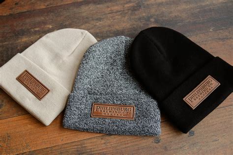 Leather Patch Beanie