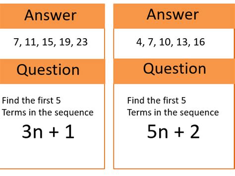 Generating Sequences Treasure Hunt Teaching Resources