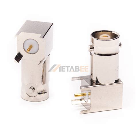 Bnc Female Right Angle Pcb Through Hole Mount Connector Metabeeai