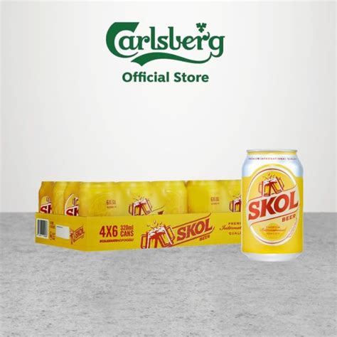 Skol Lager Beer 320ml Can Pack Of 24 Lazada Singapore