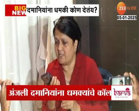 अंजली दमानिया यांना नेमकं कोण धकमी देतंय