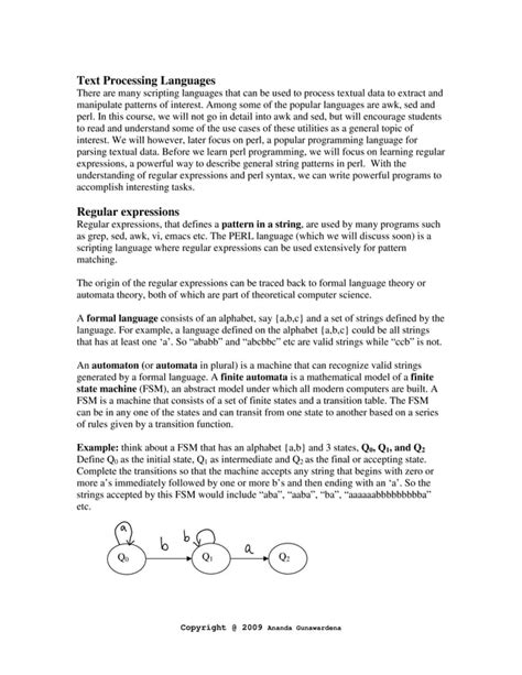 Lecture 18 Regular Expressionspdf Programming Languages Computing