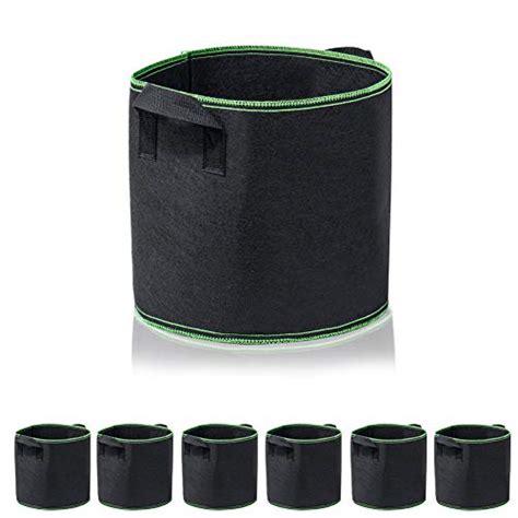 Garden4ever Grow Bags 6 Pack 5 Gallon Aeration Fabric Pots Container