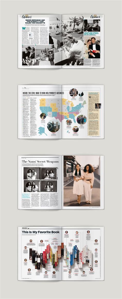Spreads From The Hollywood Reporter Magazinedesign Layoutdesign