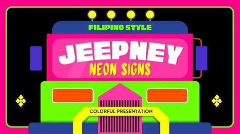 Colorful Jeepney Neon Signs Free Presentation Template — Slidescarnival