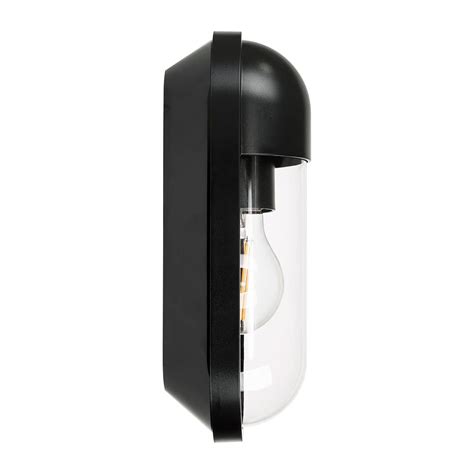 Lume 8w 240v E27 Led Wall Light Black Hv3512w Blk