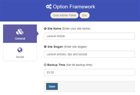 Laravel Option Framework Laravel Package Rlaravel