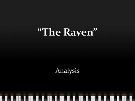 The Raven Analysis Sound Devices And Symbolism