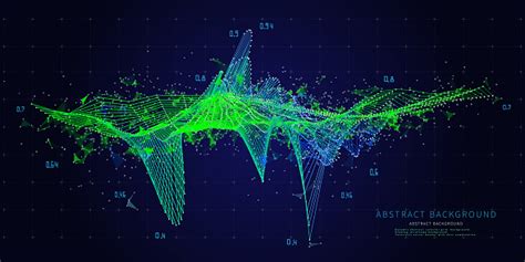 추상 배경에는 그래프 와이어 프레임과 어두운 데이터가 포함됩니다 가상 공간에서 3d 물결 모양의 다각형 개념 빅 데이터 비즈니스