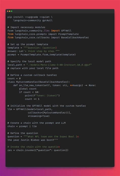 How Langchain Interacts With Gpt4all Models Rohans Bytes Posted On