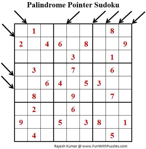 Palindrome Pointer Sudoku Fun With Sudoku 168