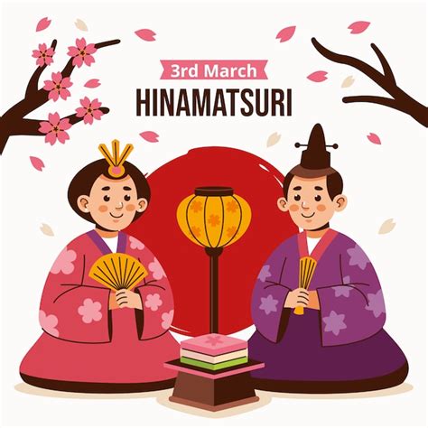 Premium Vector Flat Hinamatsuri Illustration