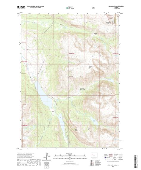 Green River Lakes Wyoming Us Topo Map Mytopo Map Store