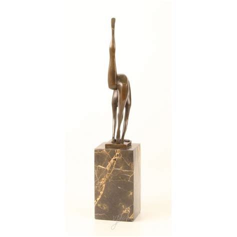Contorsionista Statueta Din Bronz Pe Soclu Din Marmura