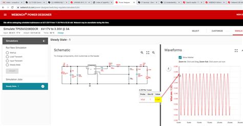 Webench® Toolstps565208 Different Simulated Steady State Response