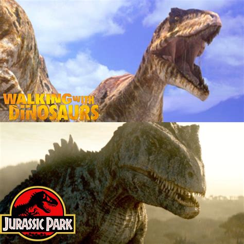 Walking With Dinosaurs Vs Jurassic Park Giganotosaurus Jurassic Park