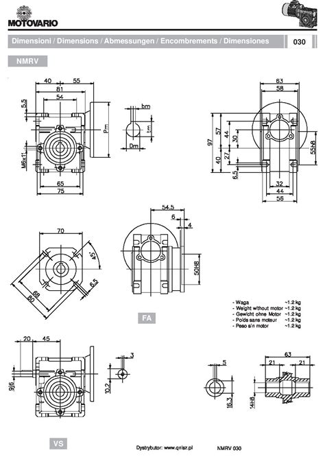 Nmrv 030 I 40 Pam 56b14 9 80 Przekładnia ślimakowa Motovario Sklep Qnisz Pl