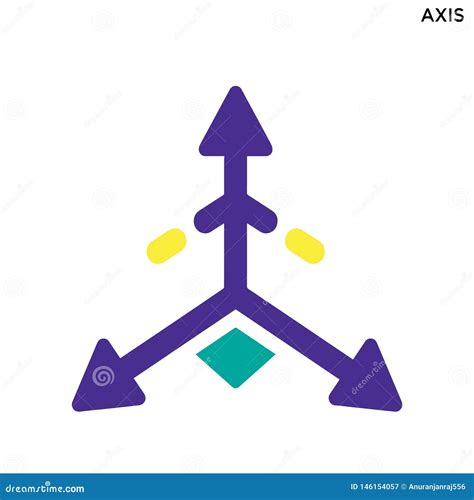 Axis Icon Stock Vector Illustration Of Arrows Movement 146154057