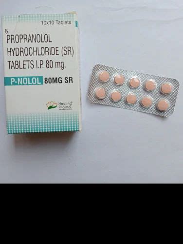 Propranolol Hydrochloride Sr Tablets Healing Pharma At ₹ 180stripe