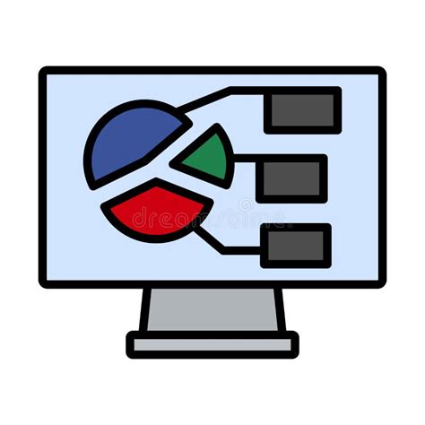 Monitor With Analytics Diagram Icon Stock Vector Illustration Of Analyst Computer 247758855