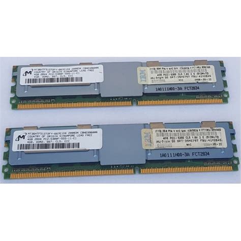 Par Memória Ibm 8gb Pc2 5300f Ddr2 667 Cl5 Ecc Servidores 2x4 Shopee