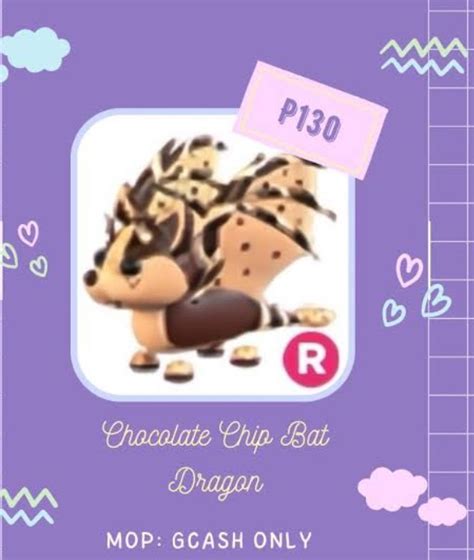 Chocolate Chip Bat Dragon Adopt Me Pet Video Gaming Video Games