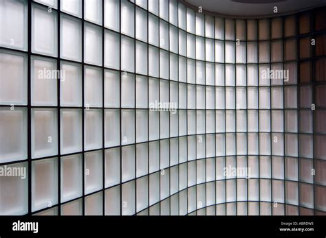 Small Square Glass Bricks In Wall Abstract Design Pattern Repeating