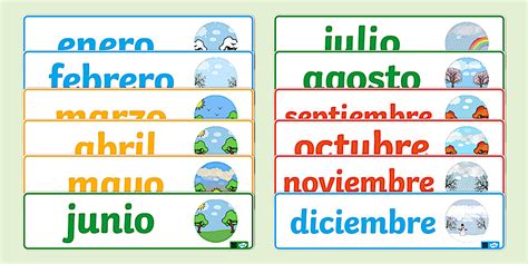 Letreros Los Meses Del Año Professor Feito Twinkl