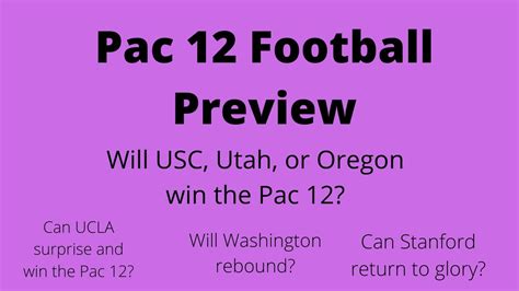 Pac 12 Football Preview And Prediction 2022 Youtube