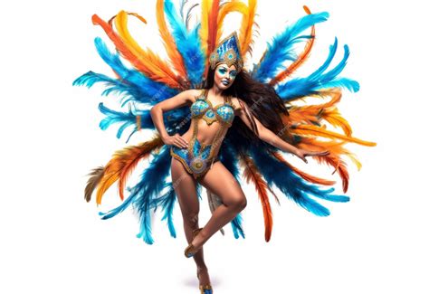Premium Photo Brazilian Wearing Samba Costume