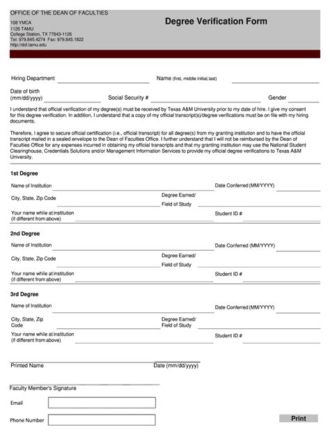 Curriculum Verification Form Tamu Fill Out And Sign Online Dochub