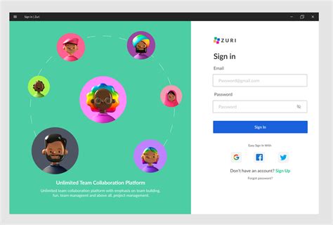 sign up page singin form · issue 256 · zurichat zc desktop flutter